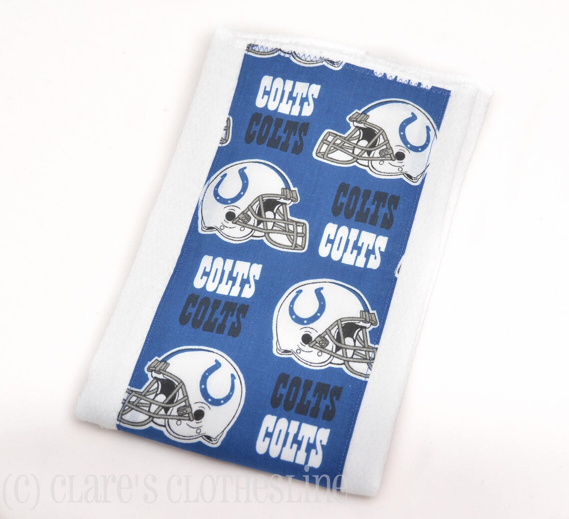 Indianapolis Colts Baby Burp Cloth Colts Blue Football Burp - Etsy