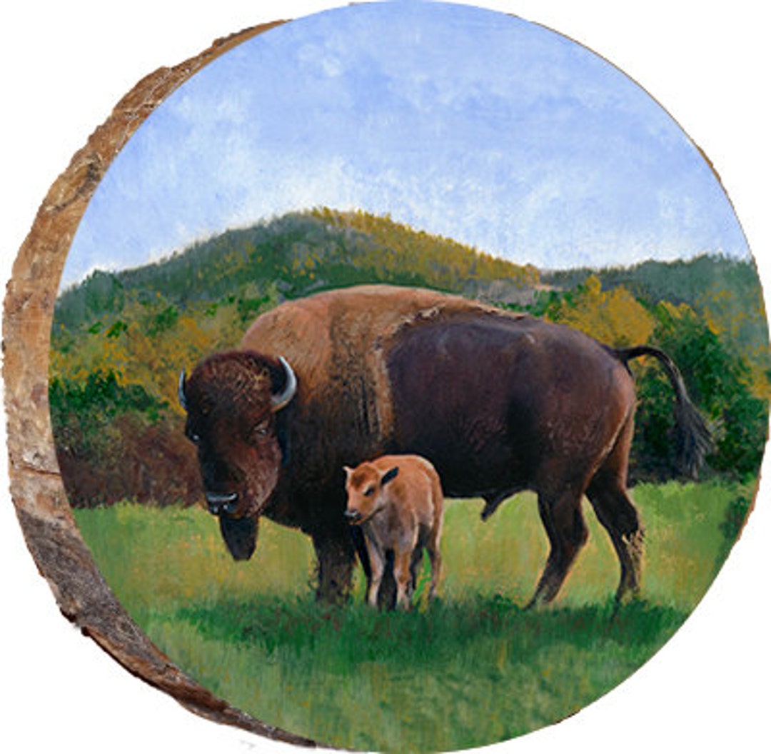 Father & Son Buffalo in Plains - DAU003 - Etsy