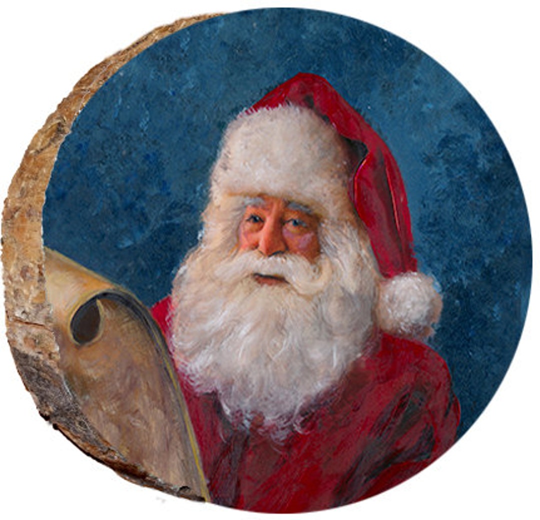 Santa Doing a Last Minute Check - DX100 - Etsy