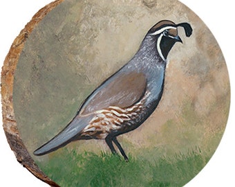 California Quail and Poppies - Etsy