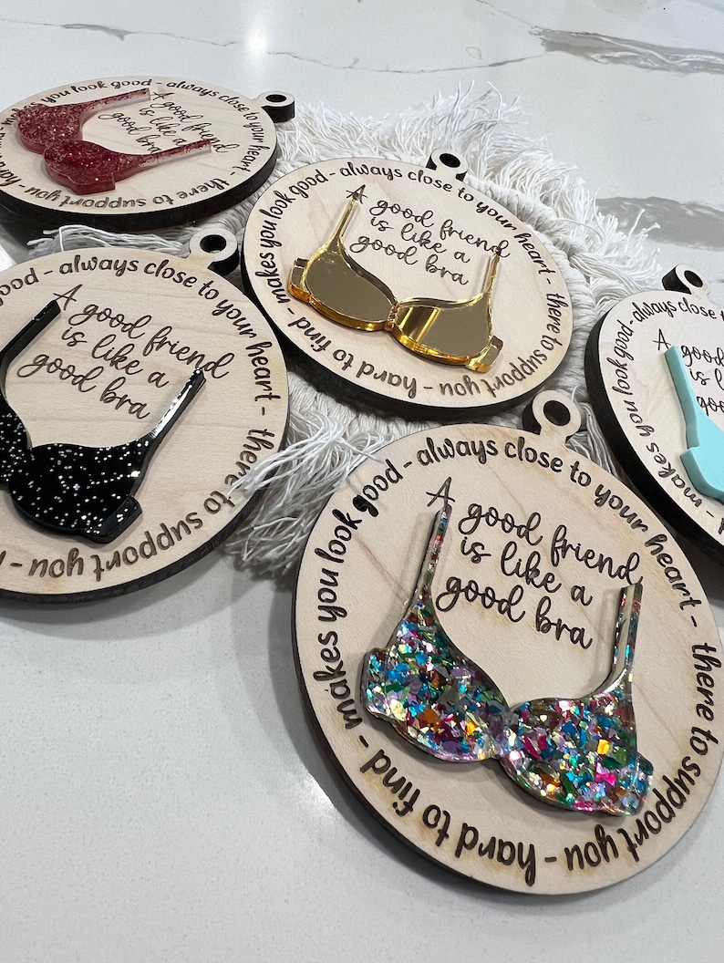A Good Friend Bra Ornament - Best Friend - BFF Gift - Etsy