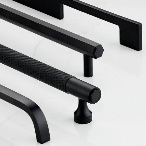 PREMIUM Black Modern Solid Brass Long Pull Bar Handles for - Etsy Canada