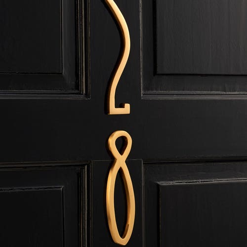 Art Deco Modern Brass Gold House Door Numbers & Letters - Etsy Canada