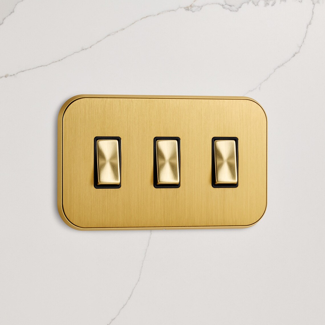 Gold Rocker Light Switch | 1G 2G 3G 4G | Trailing Edge | 240V ...
