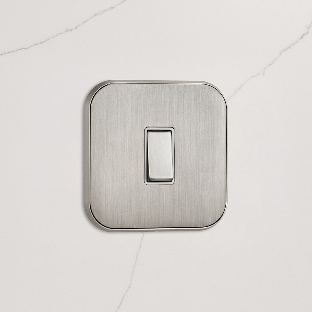 Silver Light Switch | Rocker Switch | 1G 2G 3G 4G Trailing Edge | 2 Way ...