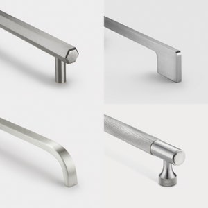 Silver Cabinet Hardware Kitchen Cupboard Pulls Bathroom Drawer Knobs ...