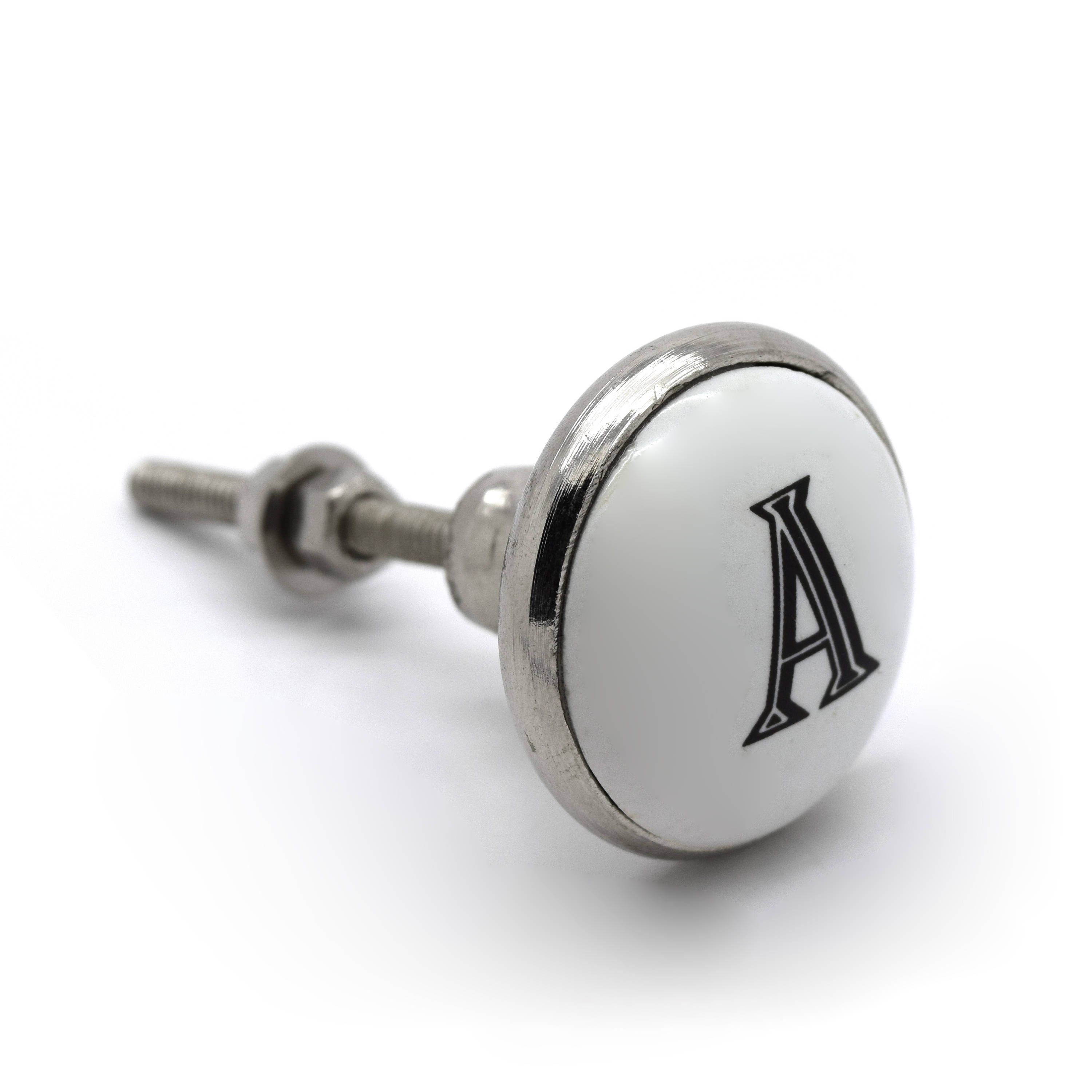 Alphabet Letter & Number Ceramic Cupboard Knobs | Etsy UK