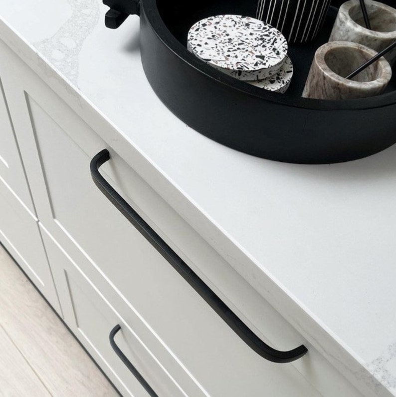 PREMIUM Black Modern Solid Brass Long Pull Bar Handles for - Etsy Canada