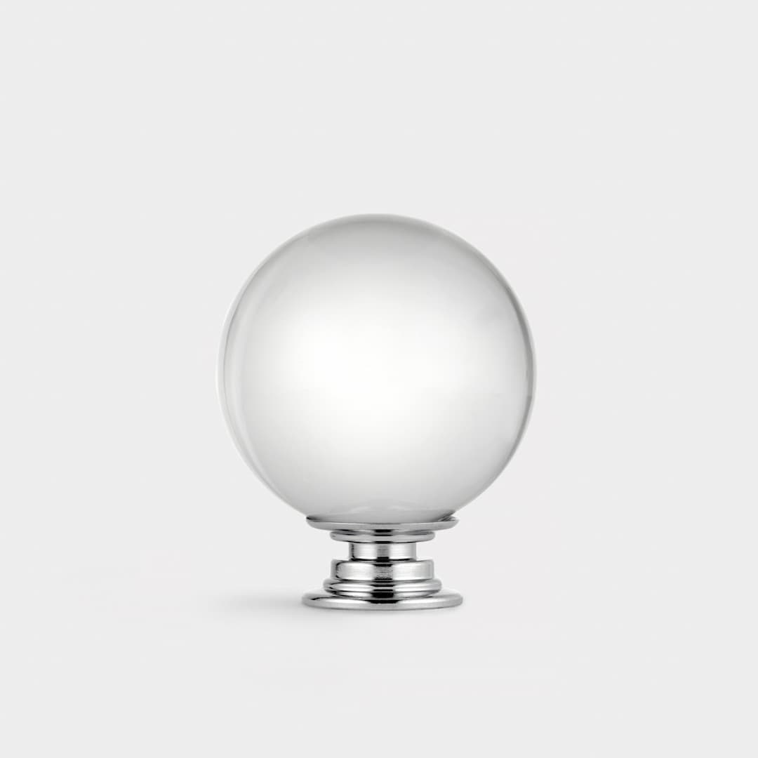 Clear Crystal Knobs for Cabinets, Drawers and Dressers. Round Glass ...
