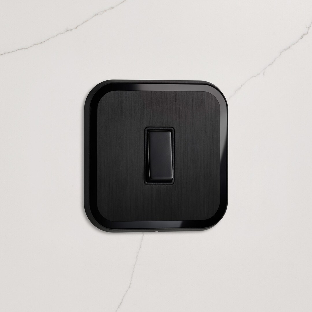 Black Rocker Light Switch | 2-way, Brushed/gloss Trim - Etsy
