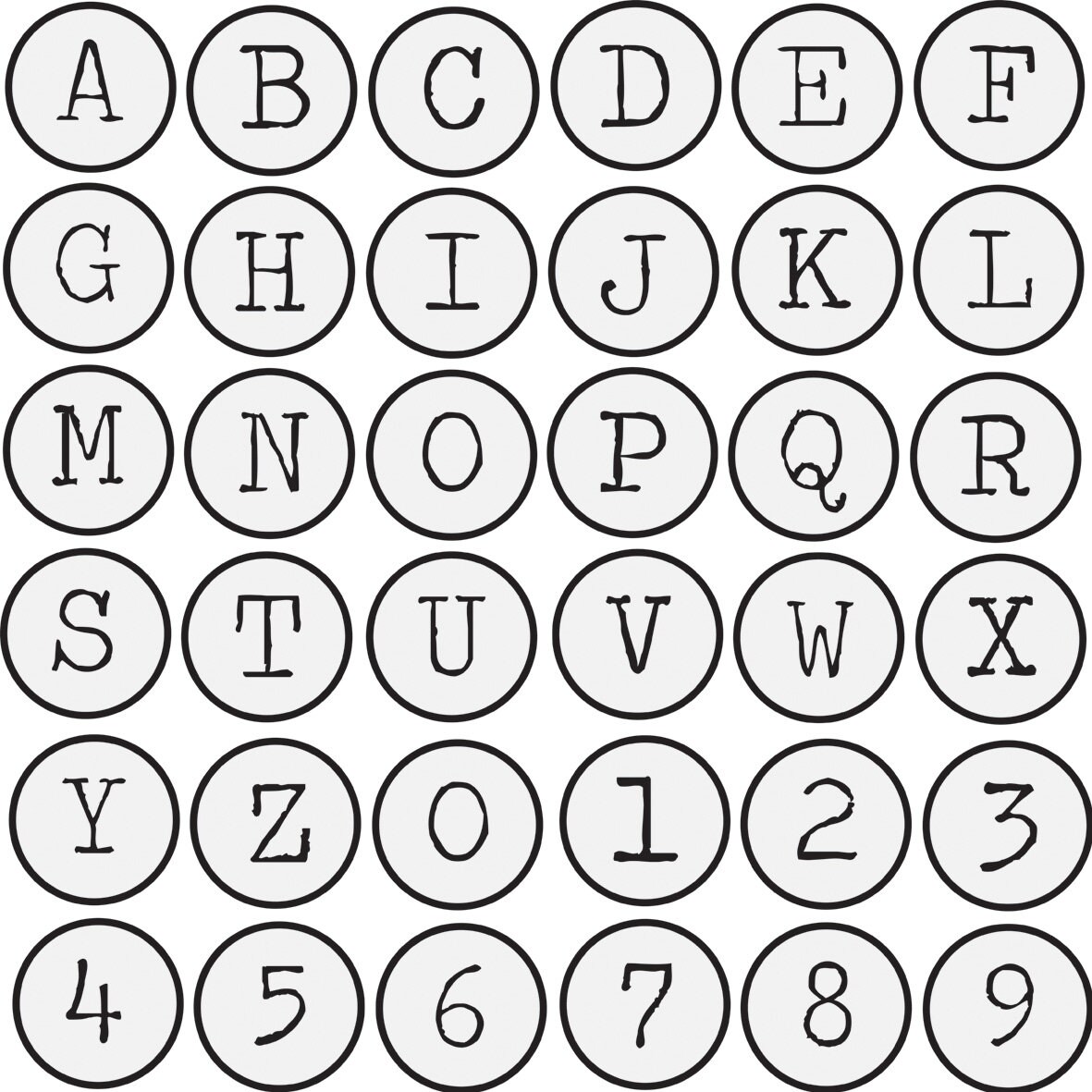 Typewriter Style Alphabet Letter & Number Cupboard Cabinet - Etsy