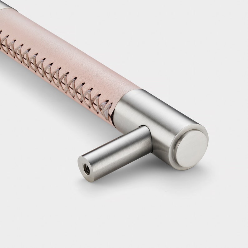 Solid Brass Silver Bar Handles With Brown, Black, Pink & Blue Veg ...