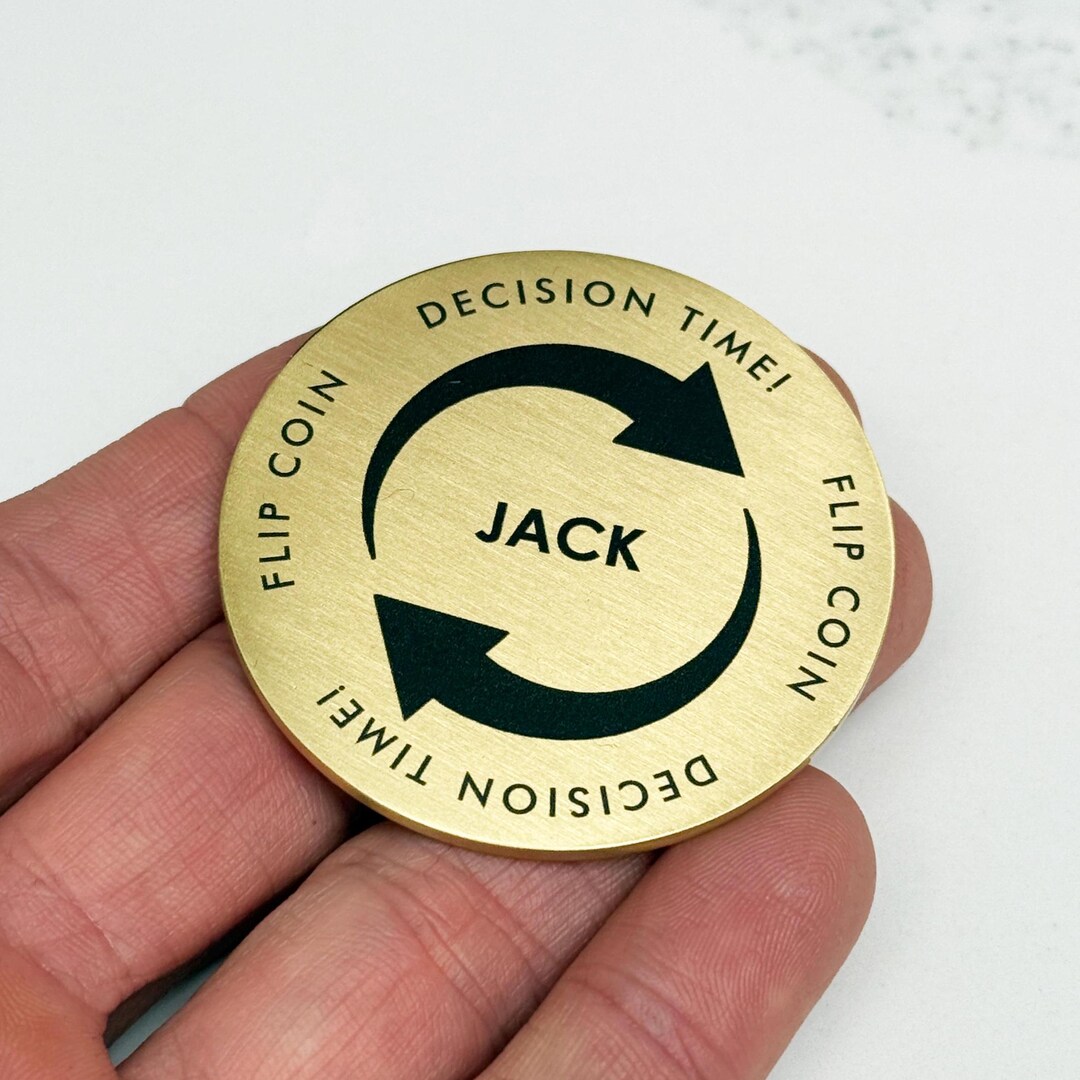 Decision Making Coin, Personalised Flip Coin, Custom Flipping Coin ...