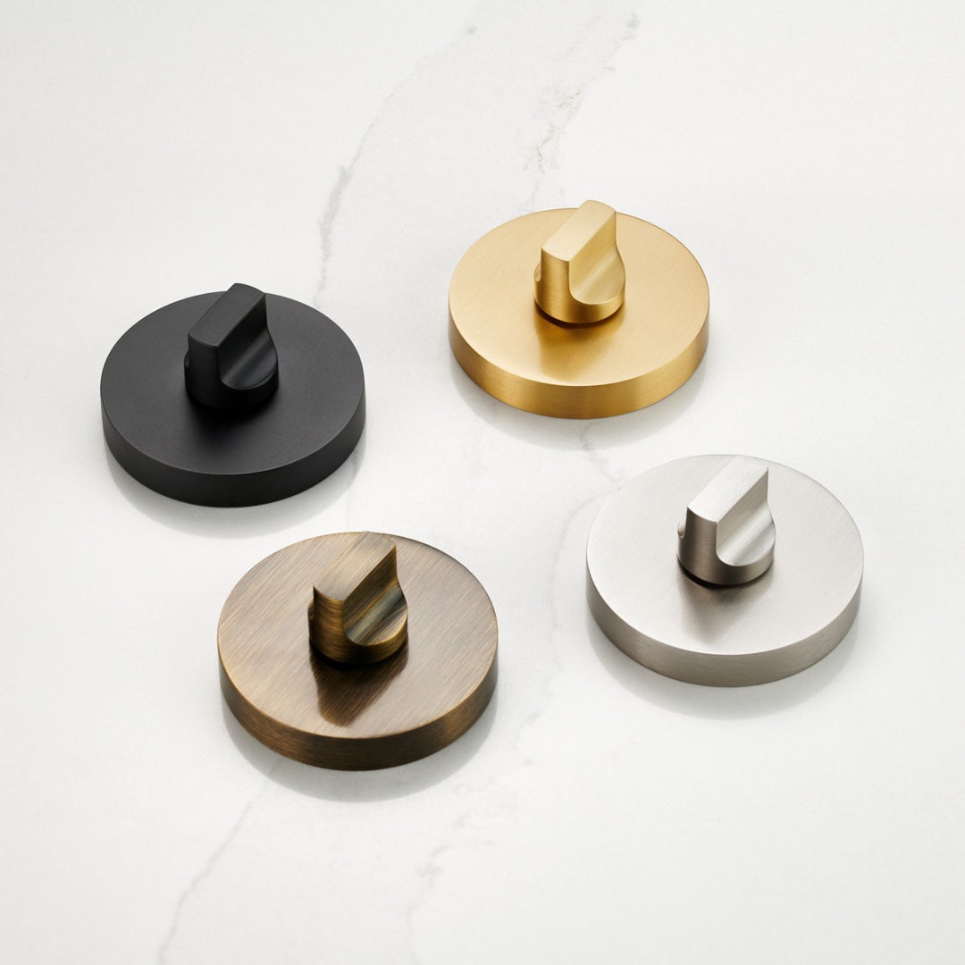 Brass Bathroom Thumb Turn Privacy Lock Set - Gold Silver Black Antique ...