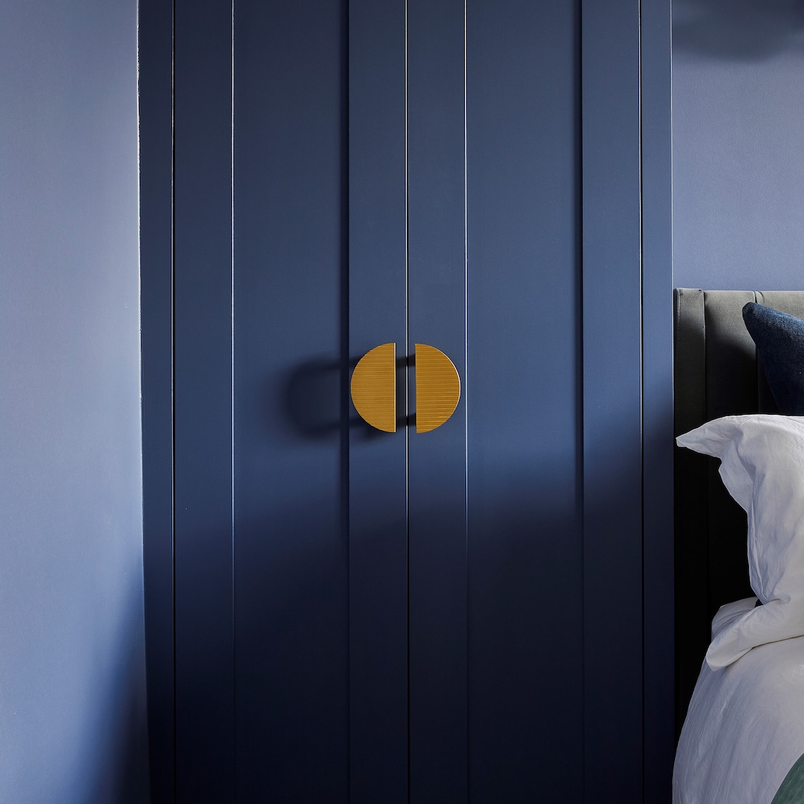 Half Moon Gold Door Handles Solid Brass Cabinet Wardrobe | Etsy