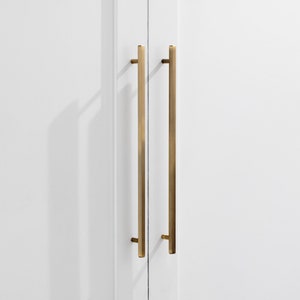 Antique Gold Bar Handles Solid Brass Furniture Hardware for Drawers ...