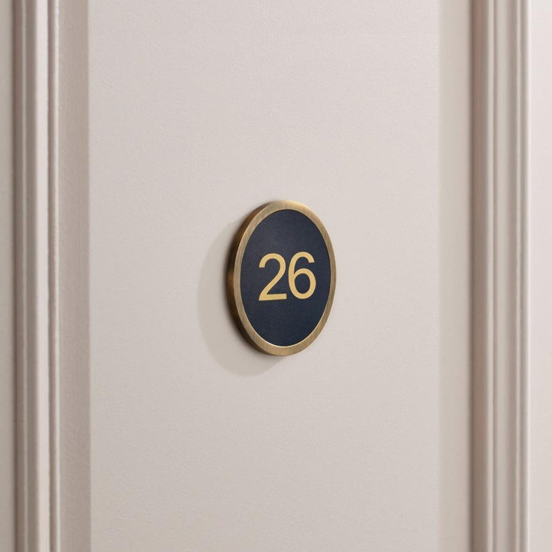 Brass Door Number Sign, Room Sign, Room Number, Hotel Door Sign ...