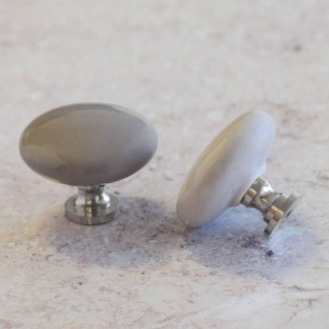 Grey Ceramic Cabinet Door Knobs | Cupboard Knobs, Dresser Pulls, Wardrobe Knobs, Porcelain ...