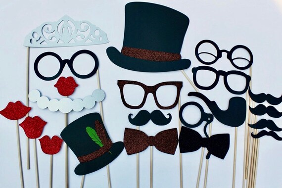 Vintage Photo Booth Props These Photobooth Props feature | Etsy