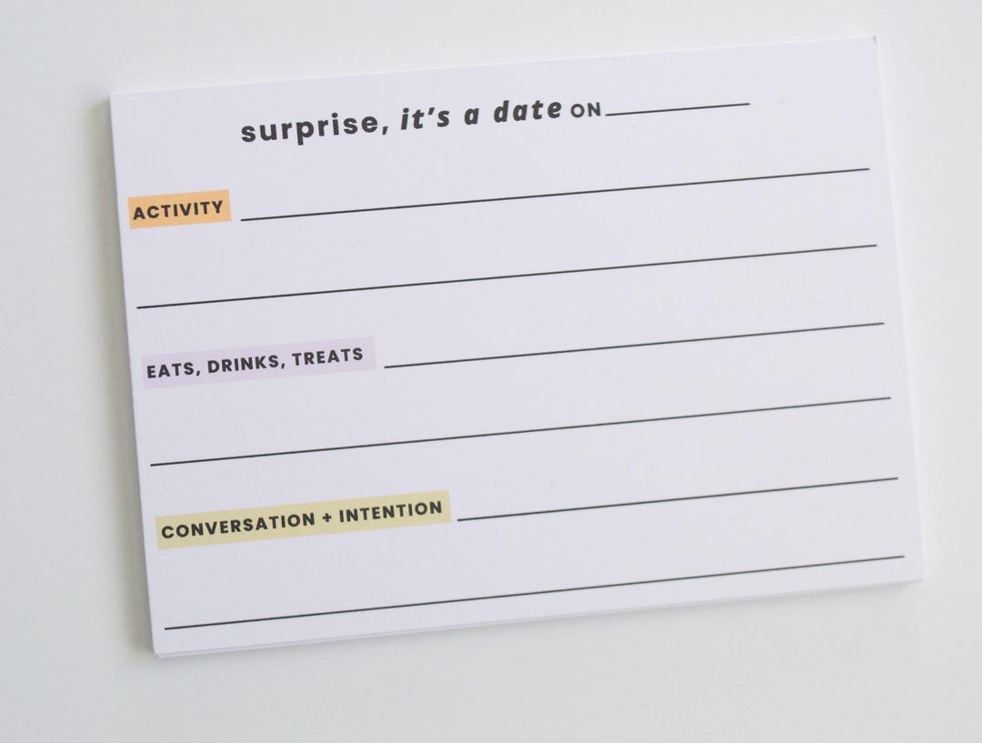 Print-at-home Date Night Cards, Surprise Date Night Cards - 12 ...