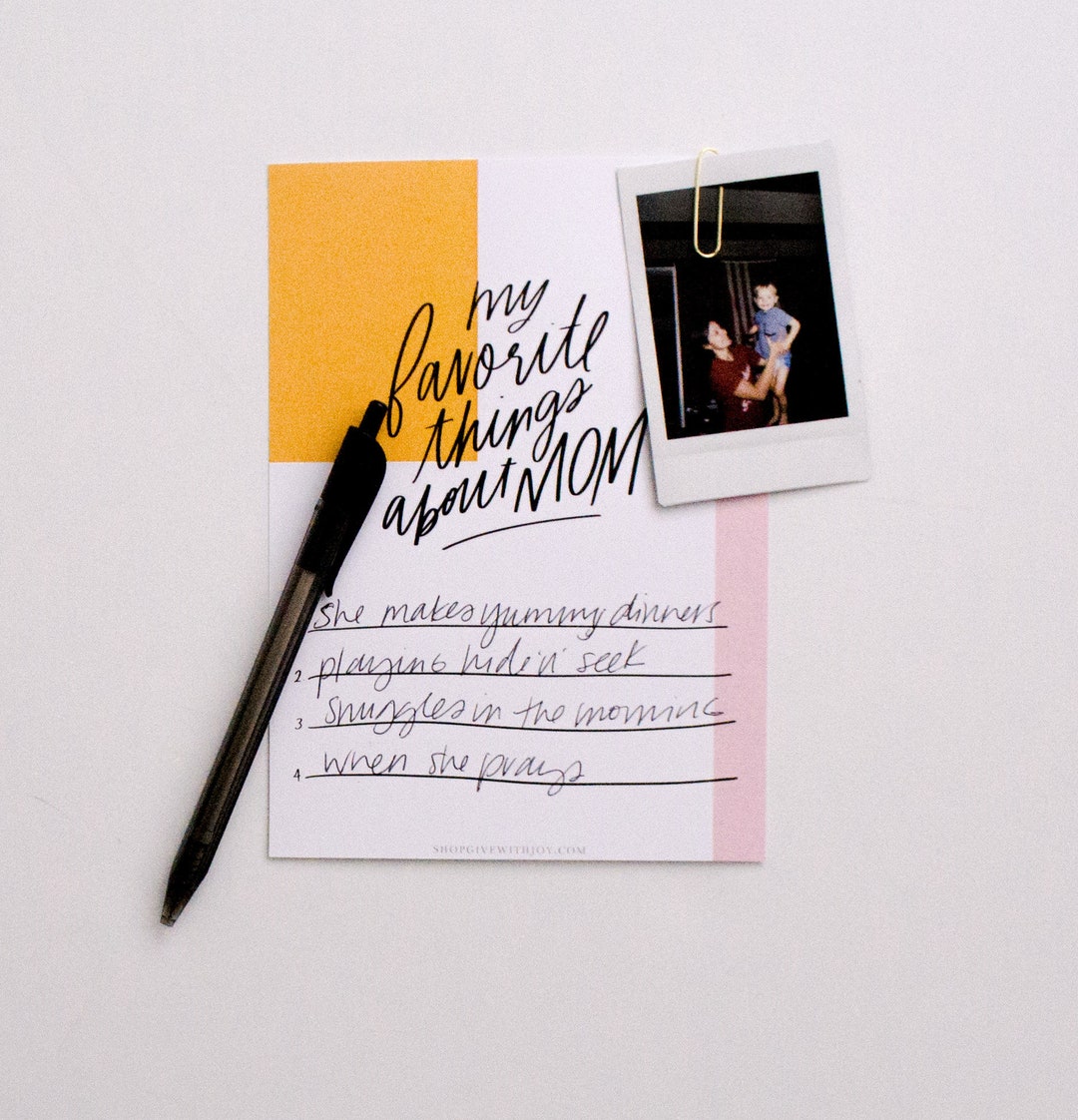 My Favorite Things About Mom Mother's Day Print at Home - Etsy