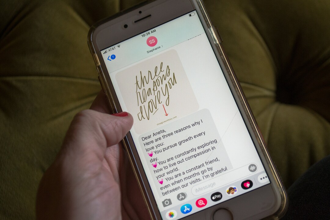 Digital Valentine's Day Messages Set of 6 Cards for - Etsy