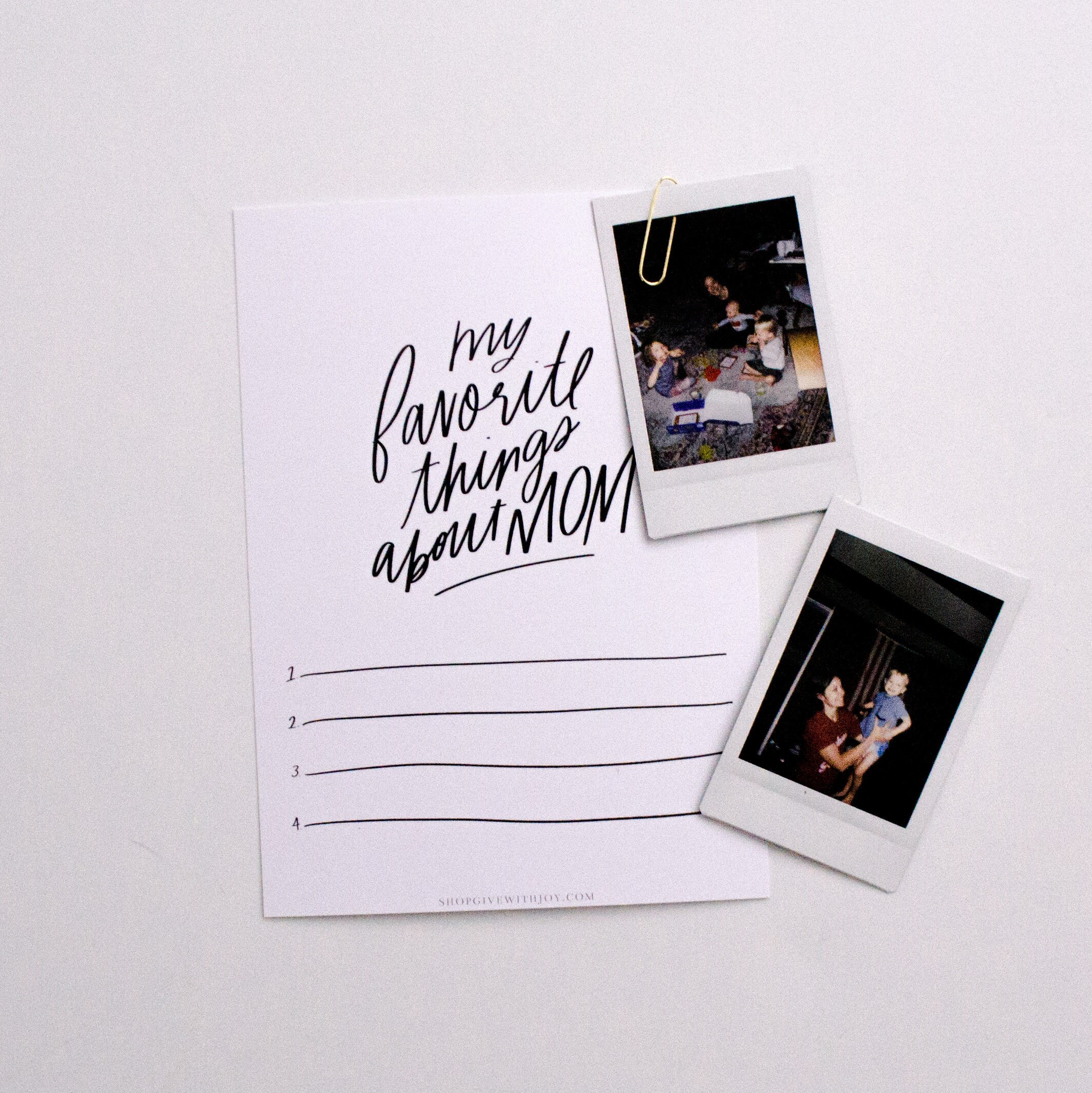 My Favorite Things About Mom Mother's Day Print at Home - Etsy