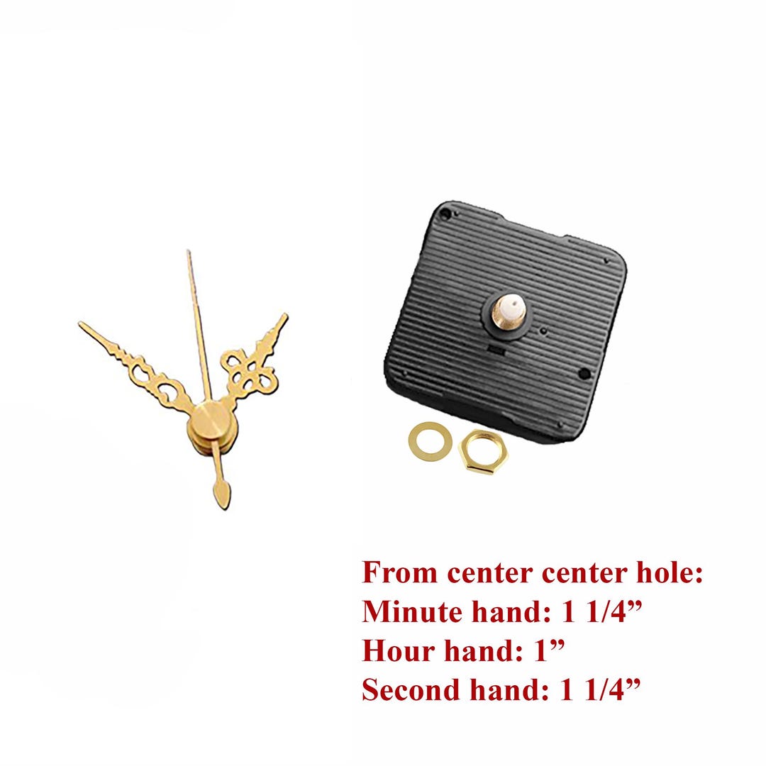 Quartz Clock Motor Kit: 1 1/4" Gold Hands, Replacement Movement - Etsy