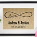 Love Infinity Sign | Burlap Print | Personalized Wedding Gift for ...
