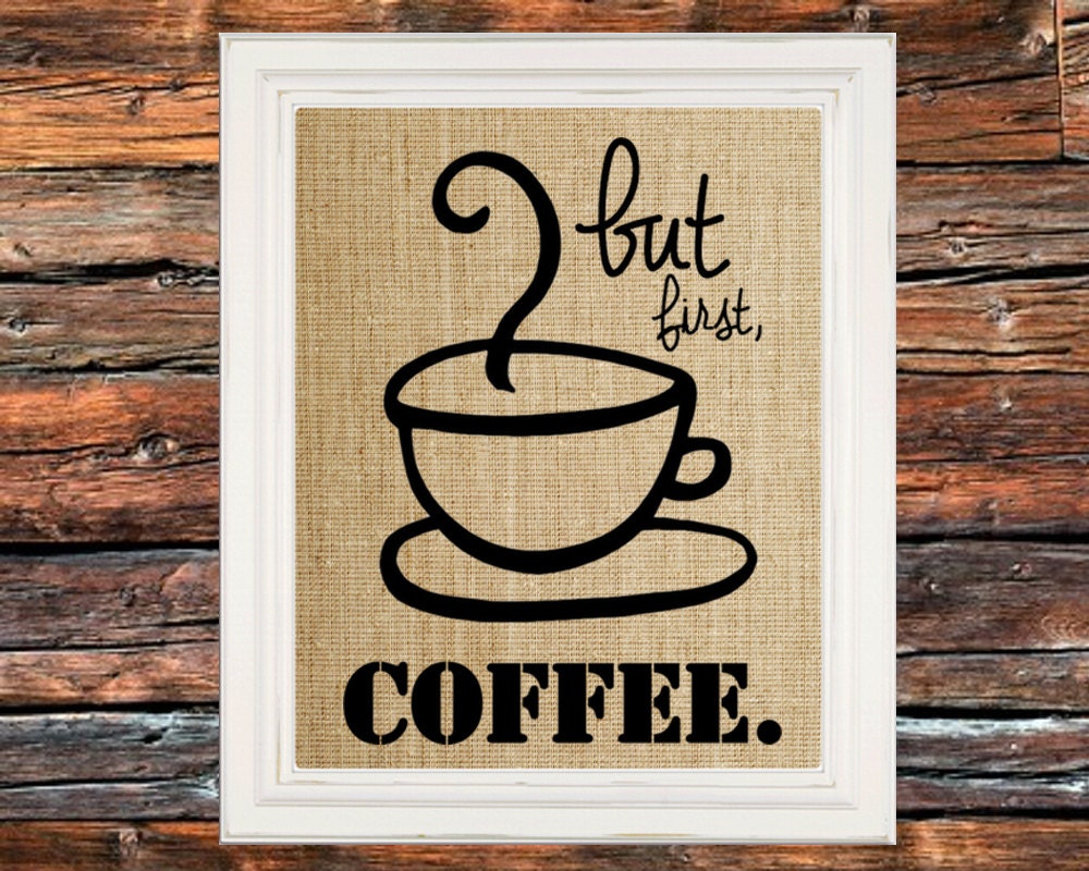 Burlap Coffee Sign Rustic Kitchen Decoration Kitchen Sign - Etsy