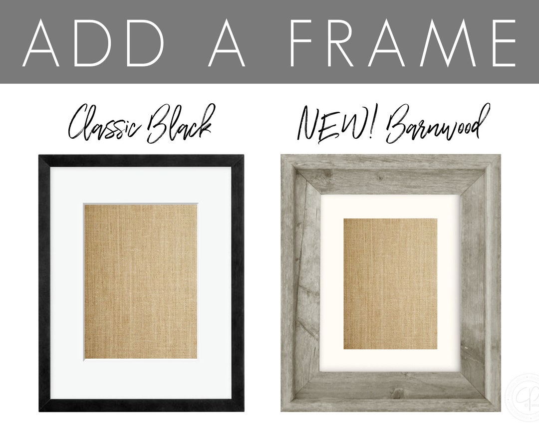 ADD A FRAME | Frame ONLY! Add to Your Cart With Any Print! | Black Wood ...