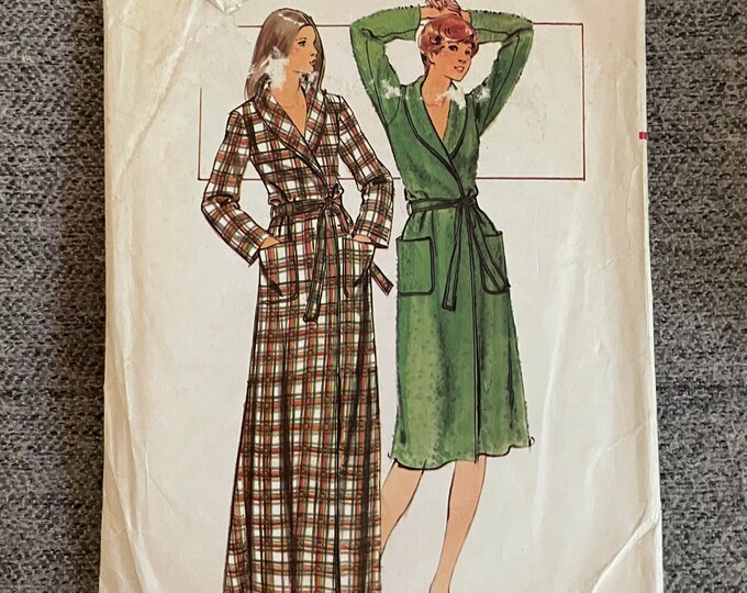 Vintage 1978 Butterick Sewing Pattern 5165 Misses' Short or Long Bath ...
