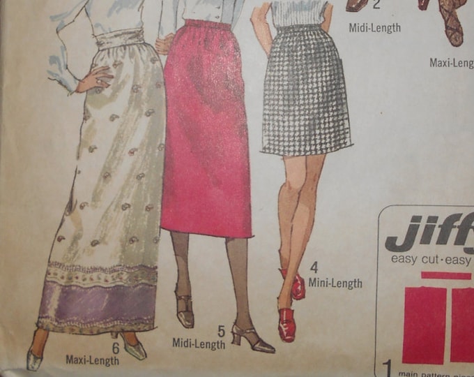 Vintage 1970 Simplicity Sewing Pattern 9099 Misses' Mini, Midi or Maxi ...