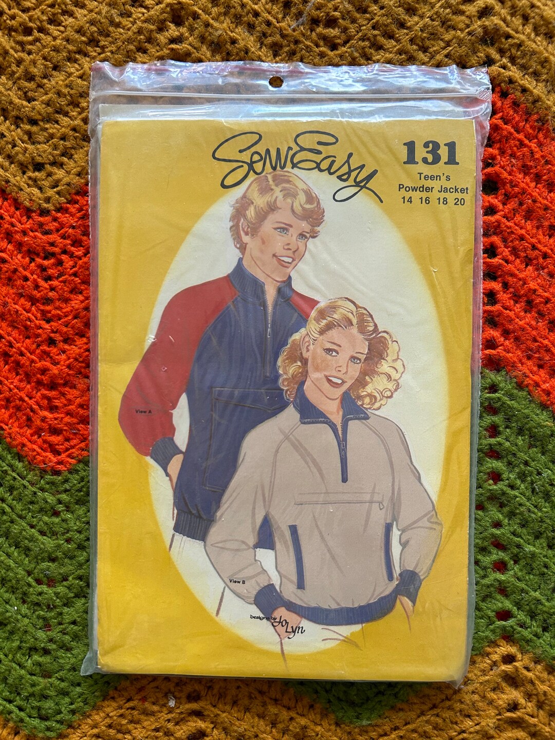 Vintage 1982 Sew Easy Sewing Pattern 131 Teen's Pullover Powder Jacket ...