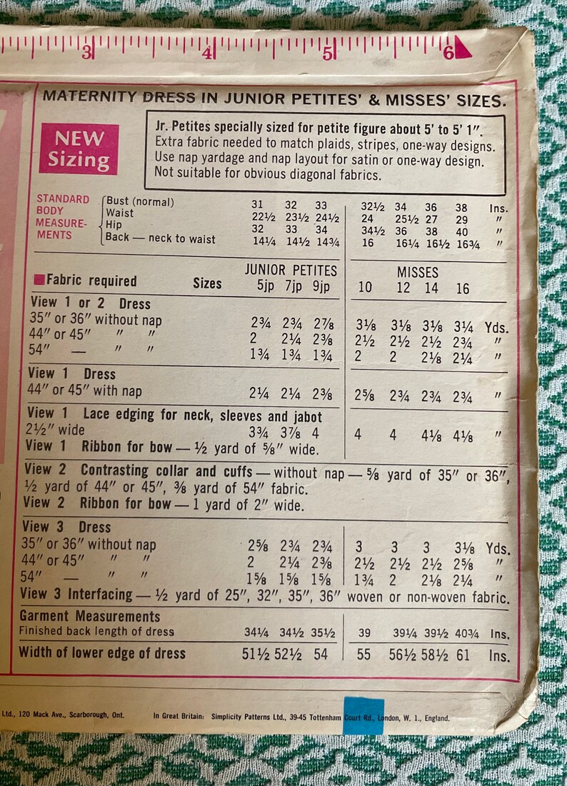 Vintage 1968 Simplicity Sewing Pattern 7873 Junior - Etsy