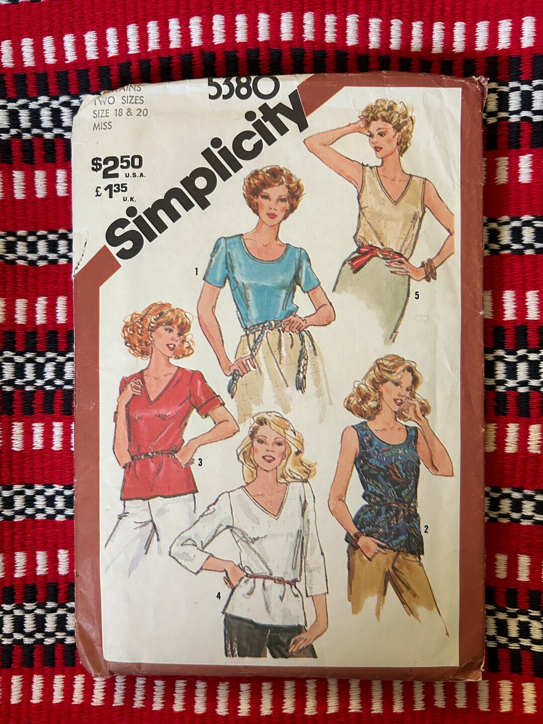 Vintage 1981 Simplicity Sewing Pattern 5380 Misses' Misses' Set of ...