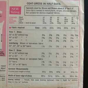 Vintage 1968 Simplicity Sewing Pattern 8055 Coat-dress in Half Sizes ...