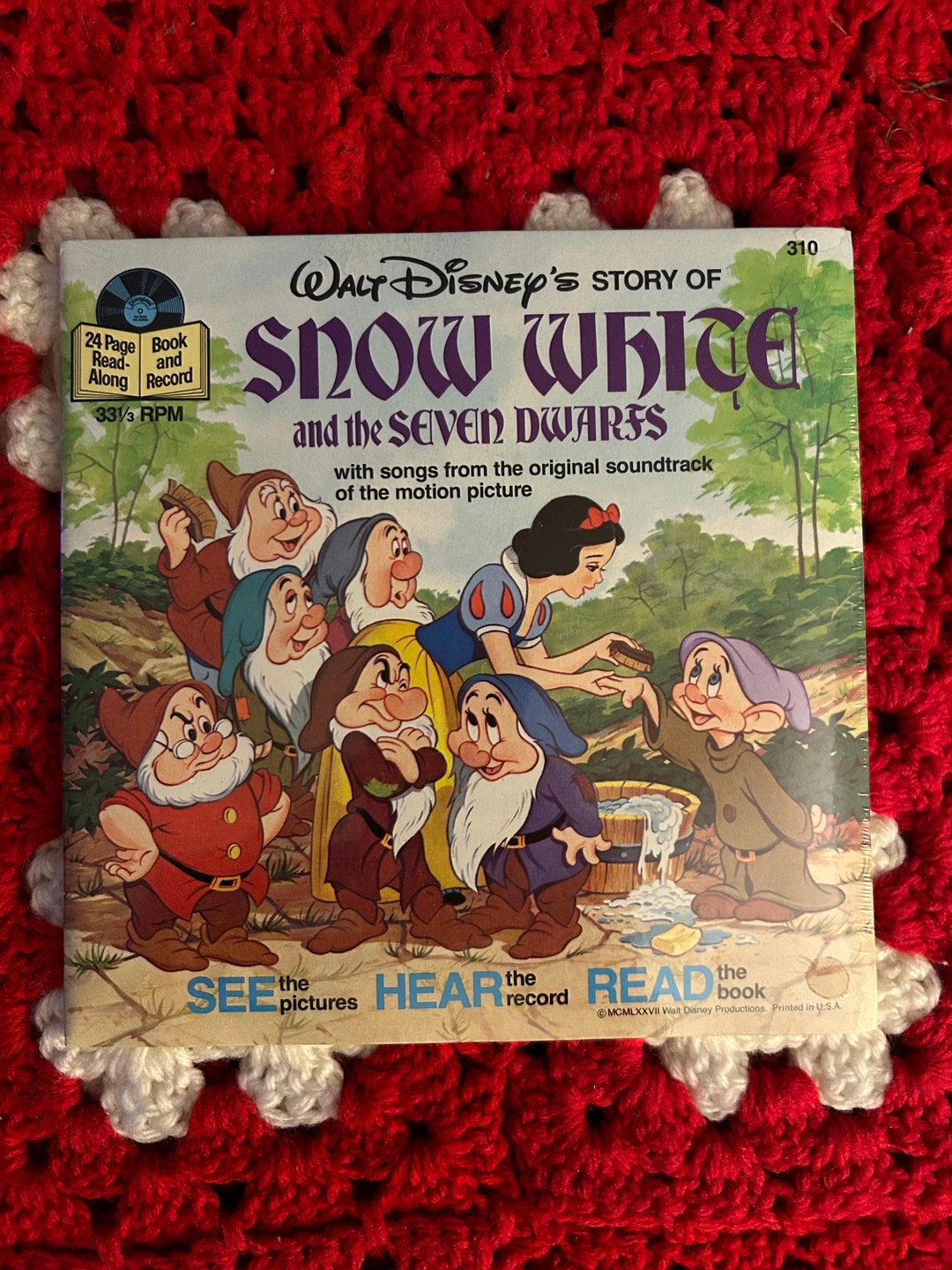 Vintage 1977 Walt Disneys Story of Snow White and 7 Dwarfs Read-along ...