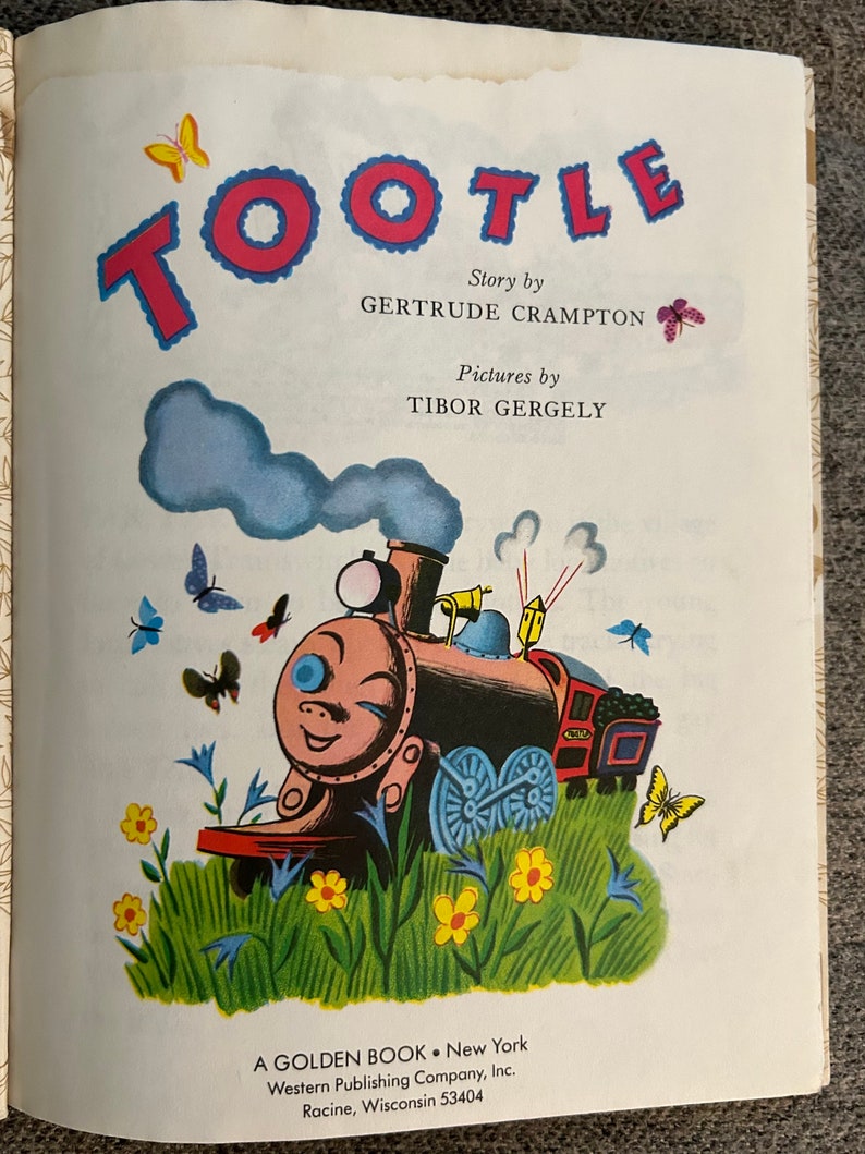 Vintage 1987 a Little Golden Book “tootle” by Gertrude Crampton ...