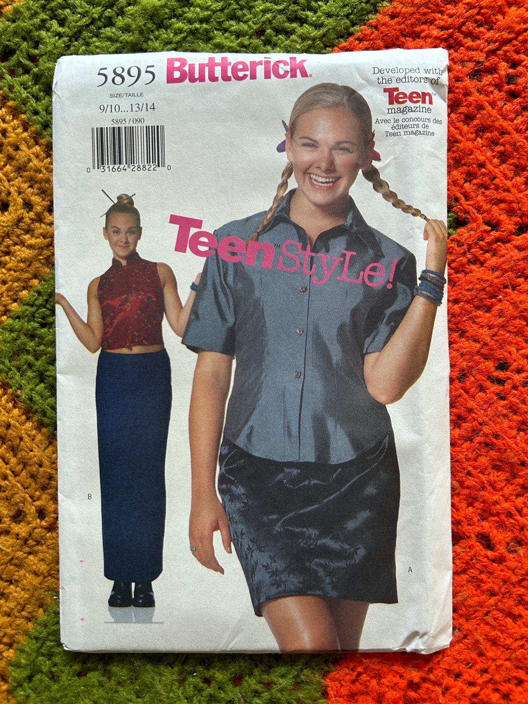 Vintage 1998 Butterick Teen Style! Teen Magazine Sewing Pattern 5895 ...