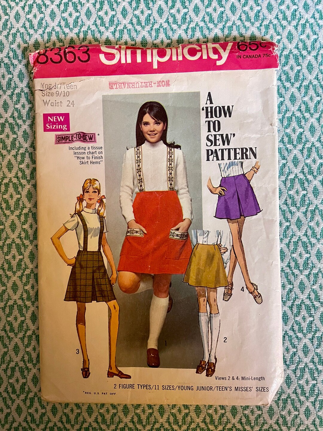 Vintage 1969 Simplicity how to Sew Pattern 8363 - Etsy
