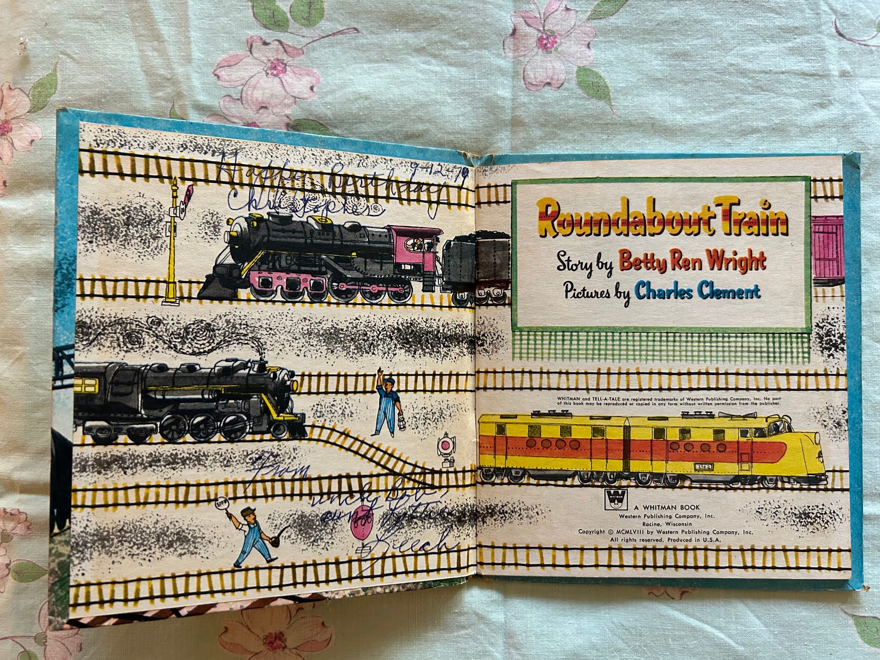 Vintage 1958 "roundabout Train" Whitman Tell-a-tale Books Children's ...
