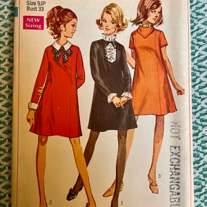 Vintage 1968 Simplicity Sewing Pattern 7873 Junior Petites' Maternity ...
