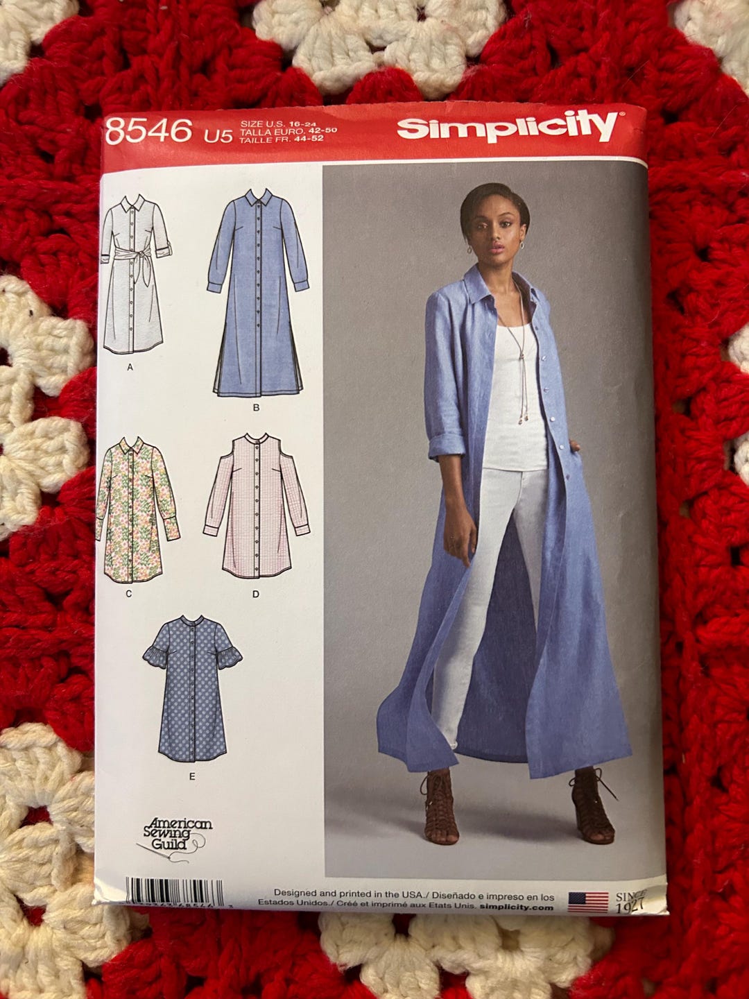 2019 Simplicity Sewing Pattern 8546 Misses' Shirt Dress in 3 Lengths ...