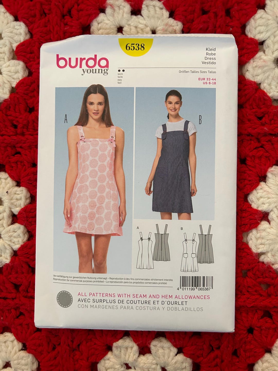 Burda Young Sewing Pattern 6538 Misses' Strappy Sleeveless Jumper Dress ...