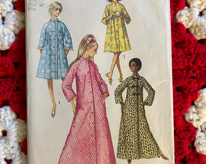 Vintage 1970 Simplicity Sewing Pattern 9099 Misses' Mini, Midi or Maxi ...