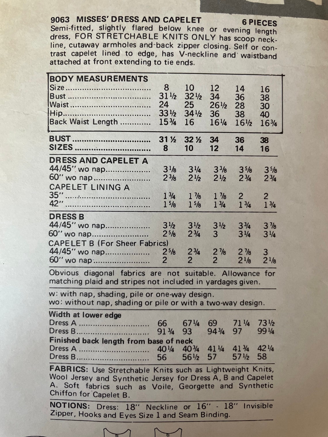 Vintage 1970's Very Easy Vogue Pattern 9063 Misses' - Etsy