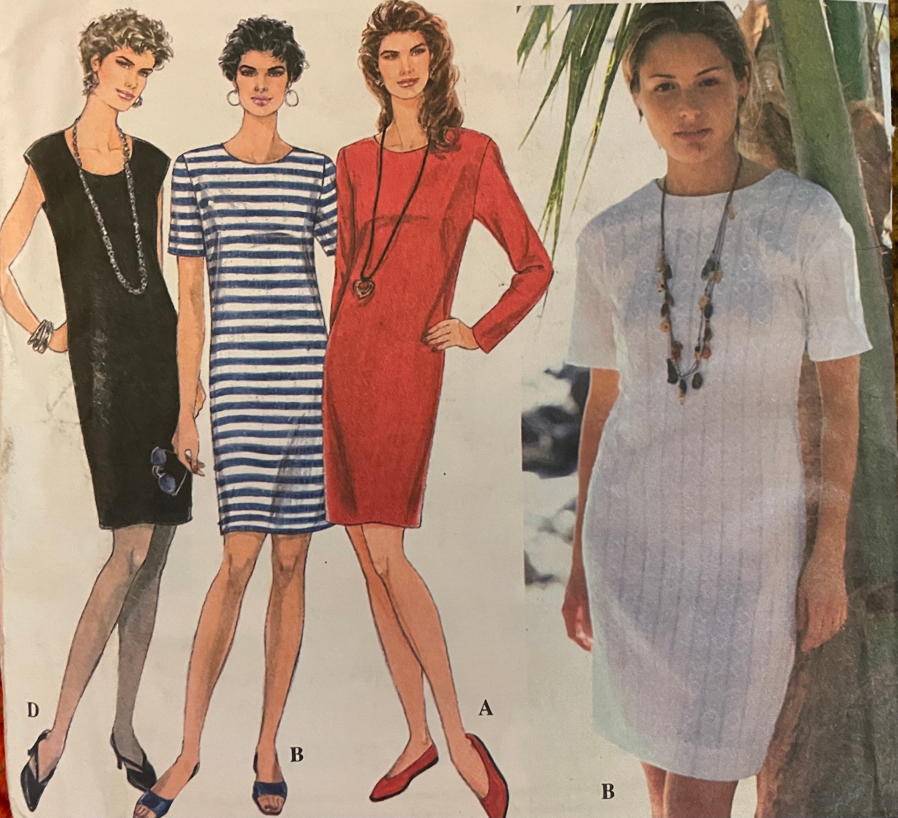 Vintage 1994 Simplicity 2 Hr Dress Pattern 9099 Misses' Dress With ...