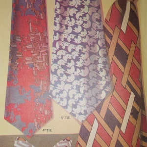 Vintage 1970 Mccall's Sewing Pattern 2568 Men's Neckties ~ 4" Wide Tie ...