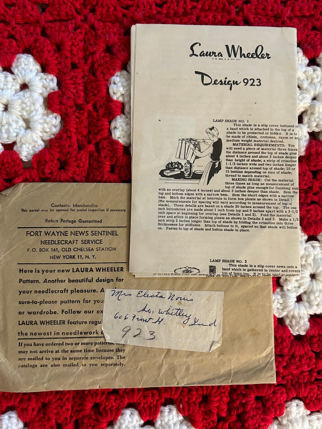 1940's Laura Wheeler Design 923 Mail Order Pattern for Lamp Shades - Etsy